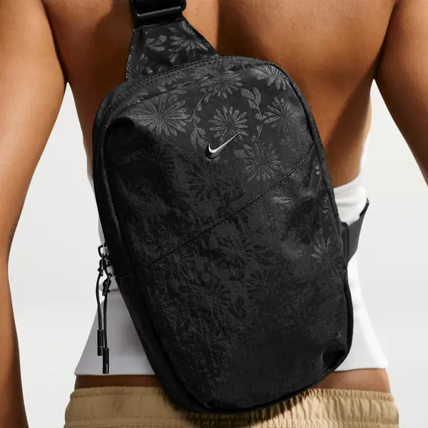 Nike Aura Floral Crossbody Bag - Black