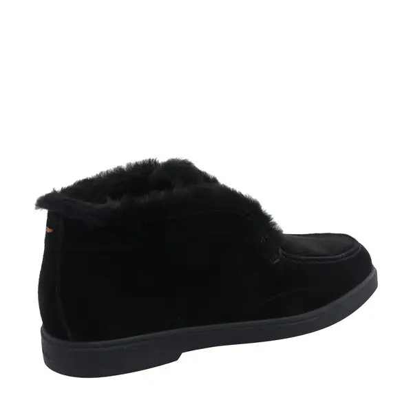 Santoni Suede High-top Fortune Desert Boots - Black