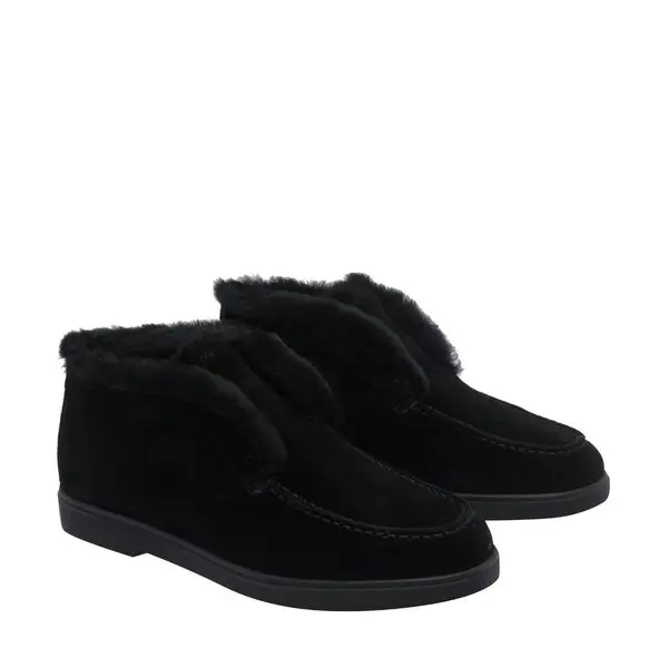 Santoni Suede High-top Fortune Desert Boots - Black