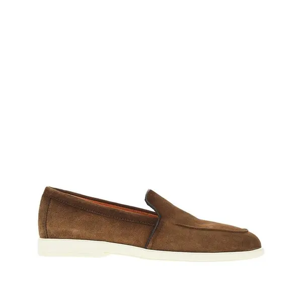 Santoni Malibu' Suede Leather Loafers - Brown