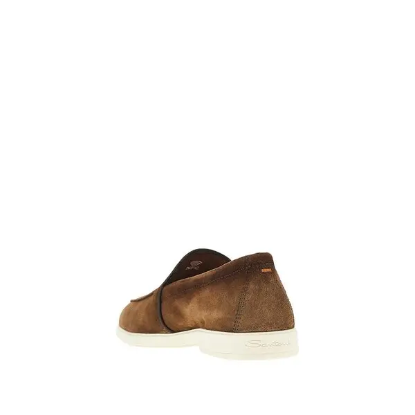 Santoni Malibu Suede Loafers - Brown