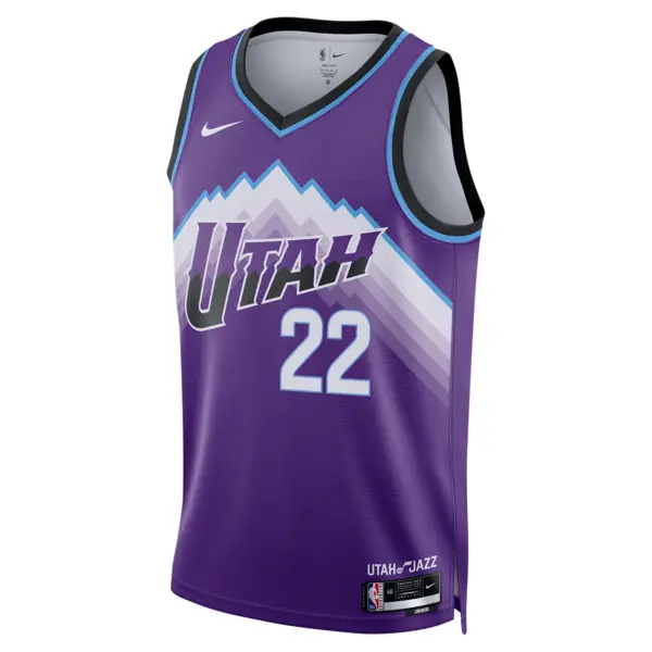 Nike Darryn Peterson Utah Jazz Icon Edition Swingman Jersey - Purple