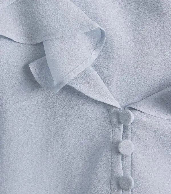 Paige Getty Peplum Blouse With Ruffle Detail