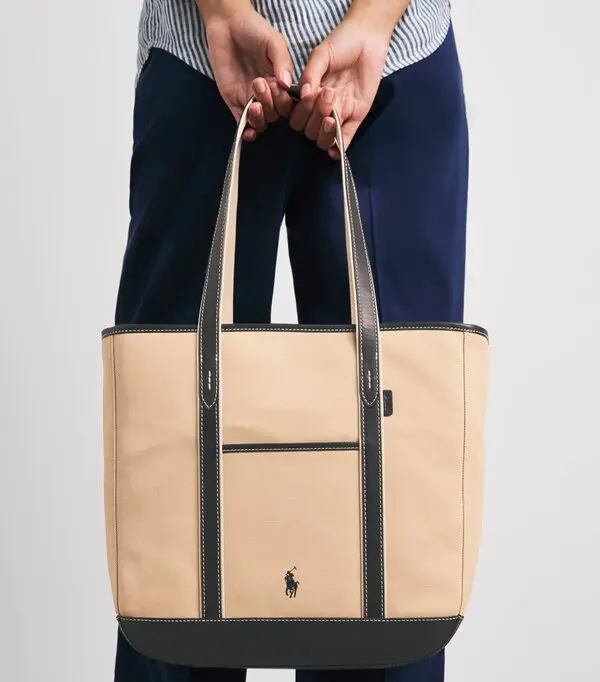 Polo Ralph Lauren Medium Canvas Shopper Tote Bag