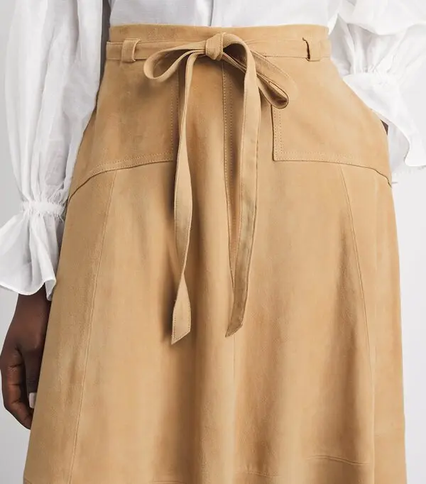 Polo Ralph Lauren Suede Midi Skirt