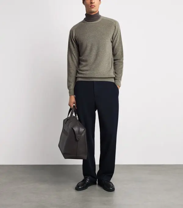 Colombo Cashmere-aloe Crew Neck Sweater - Green