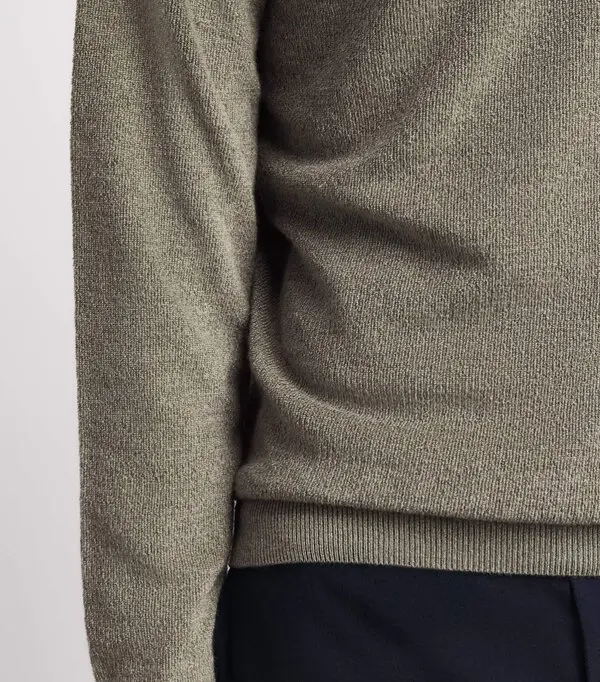 Colombo Cashmere-aloe Crew Neck Sweater - Green