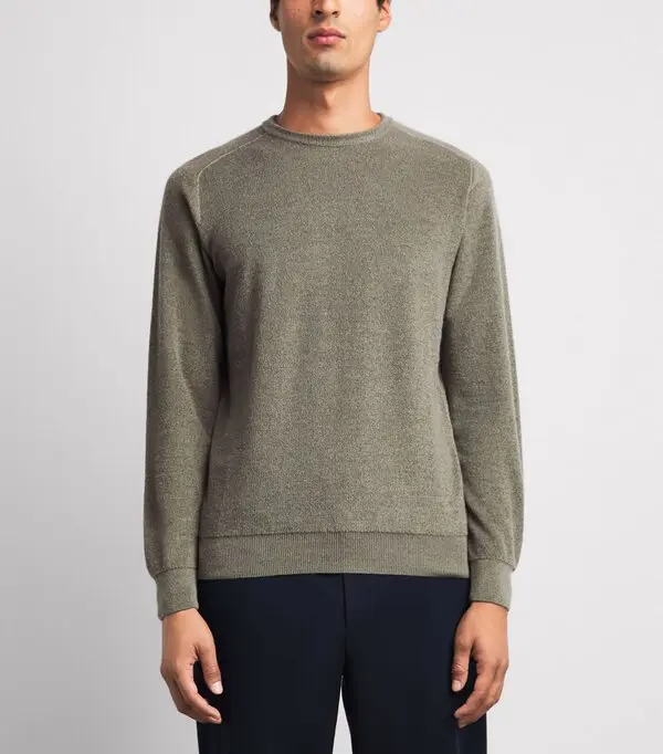 Colombo Cashmere-aloe Crew Neck Sweater - Green