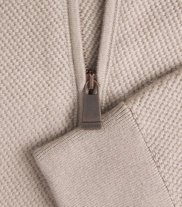 Colombo Cashmere-wool Zip-up Cardigan