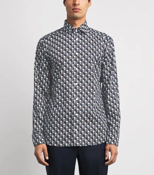 Eton Geometric Print Shirt
