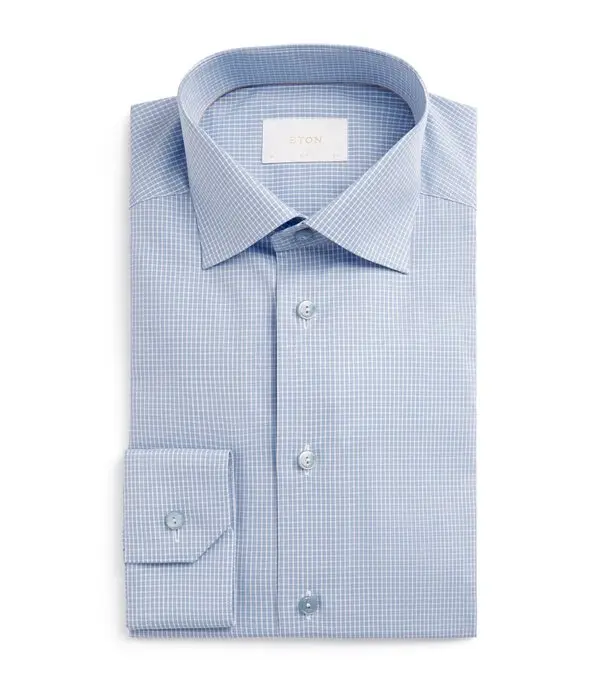 Eton Supima Cotton Check Slim Fit Shirt