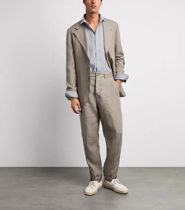 Eton Cotton Mélange Plaid Contemporary Fit Shirt - Grey