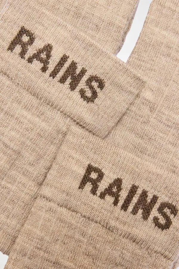 Rains Logo Knee High Socks - Beige