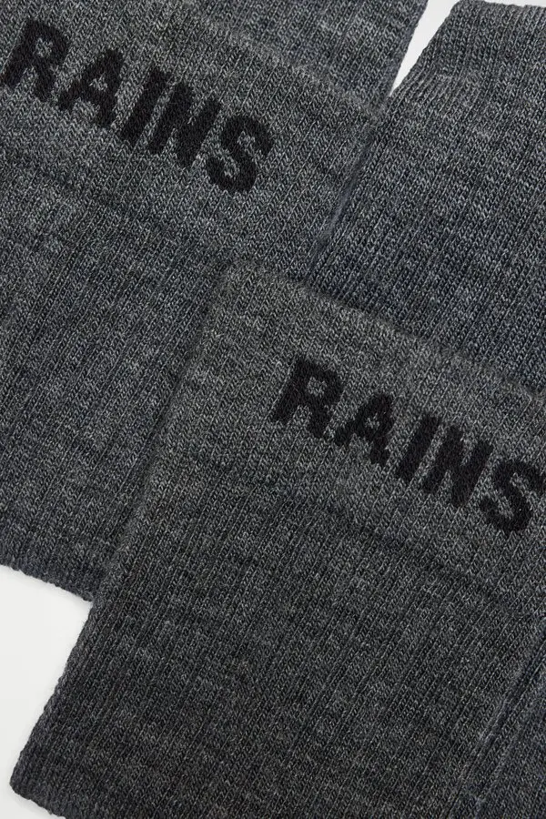 Rains Logo Knee High Socks - Grey