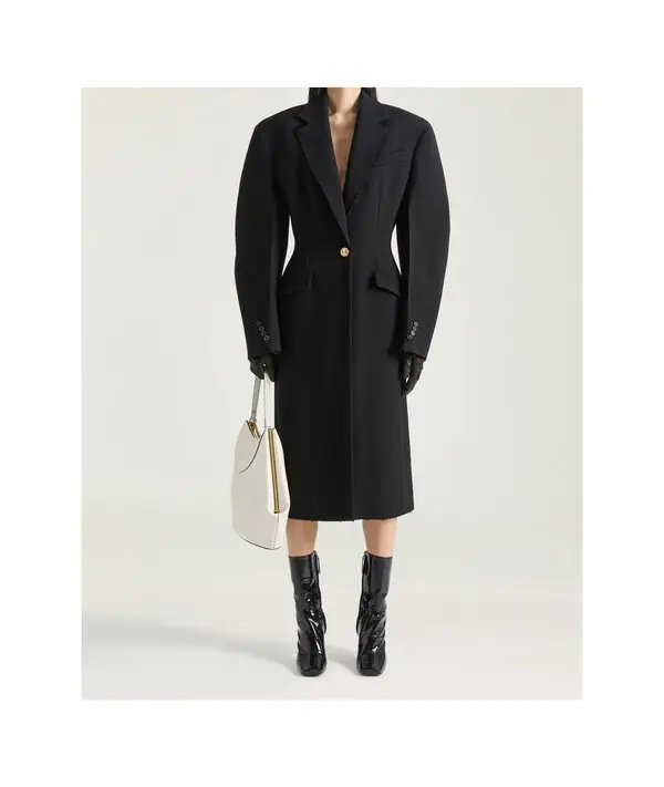 Givenchy Cocoon Fitted Coat In Wool