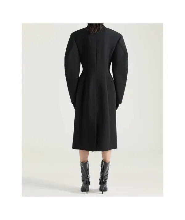 Givenchy Cocoon Fitted Coat In Wool