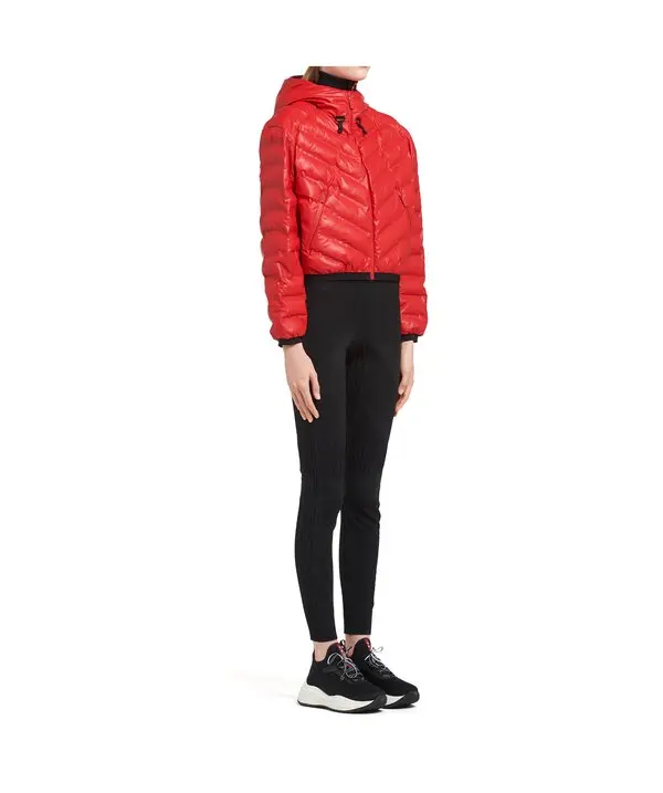 Prada Light Nylon Hooded Puffer Jacket