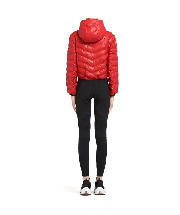 Prada Light Nylon Hooded Puffer Jacket