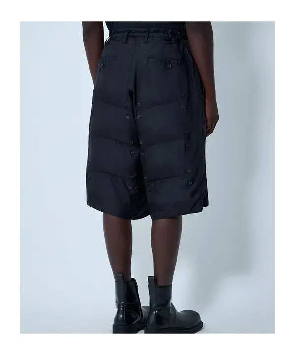 Yohji Yamamoto Padded Shorts With Silver-tone Hardware