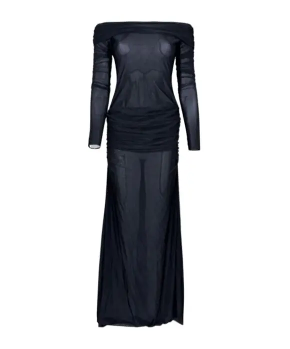 ANIYE BY Off-the-shoulder Draped Maxi Dress