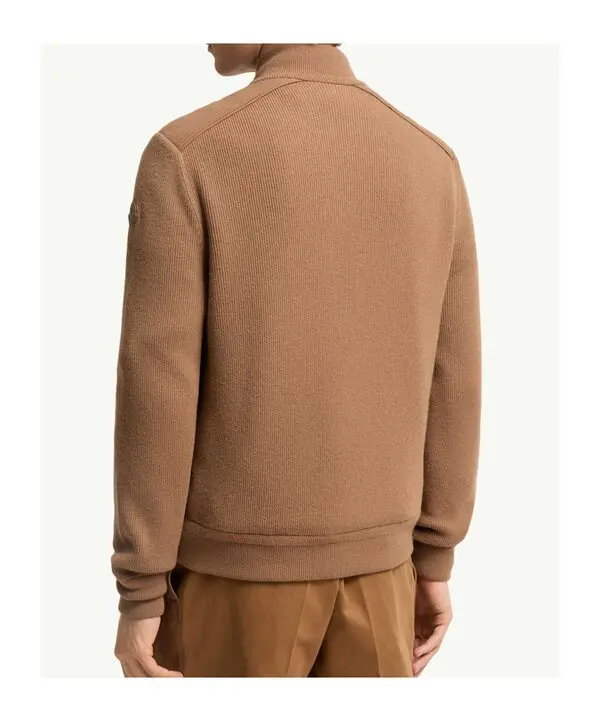 Moncler Wool Cashmere Blend Padded Zip-up Cardigan