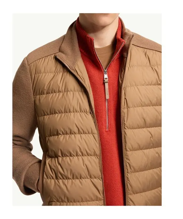 Moncler Wool Cashmere Blend Padded Zip-up Cardigan
