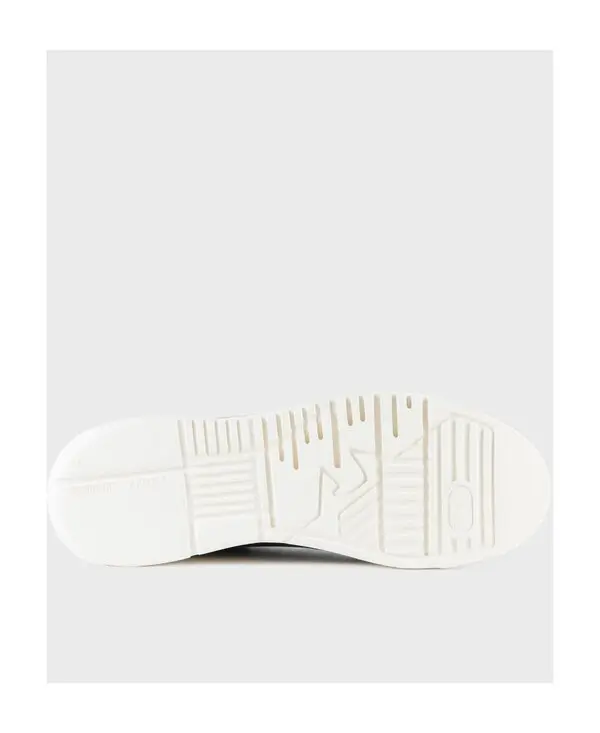 Emporio Armani Leather Tie Low-top Sneakers