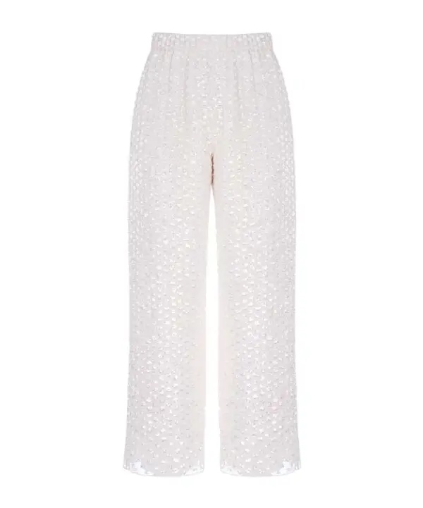NEEDLE  THREAD Needle & Thread Sequined Wide-leg Trousers