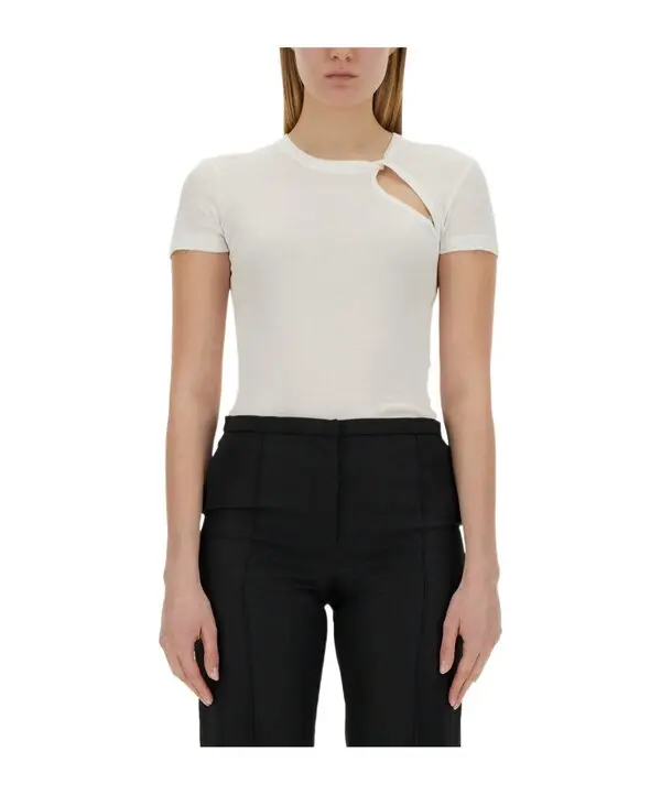 Helmut Lang Asymmetrical Slash Short Sleeved Top