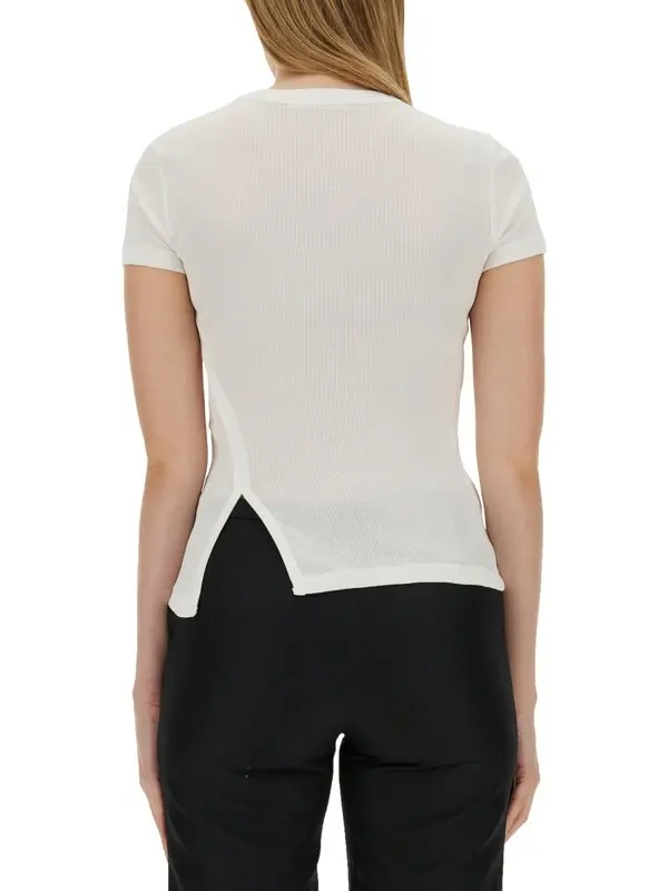 Helmut Lang Asymmetrical Slash Short Sleeved Top