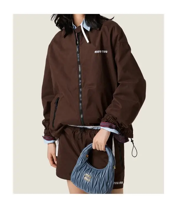 Miu Miu Washed Gabardine Blouson Jacket