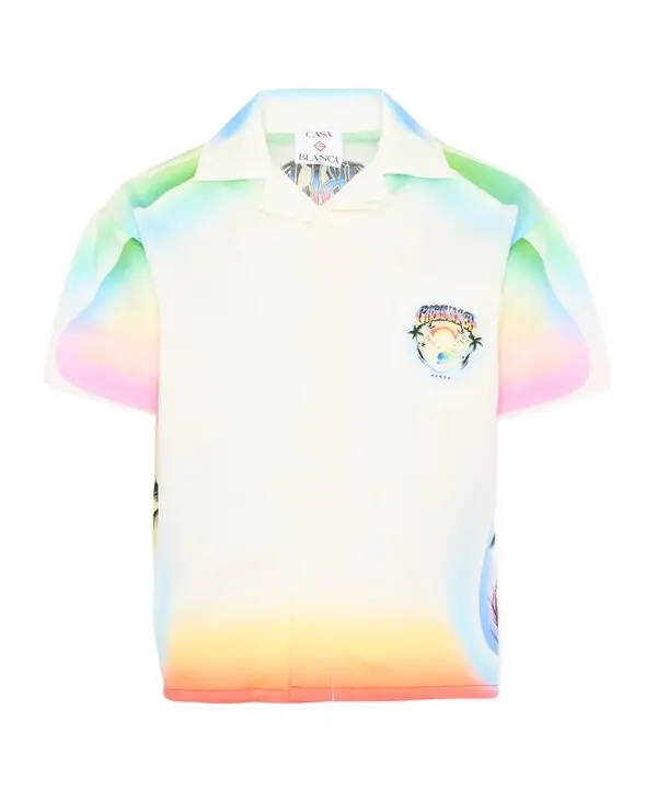 Casablanca Airspray Graphic Print Short Sleeve Shirt - Color