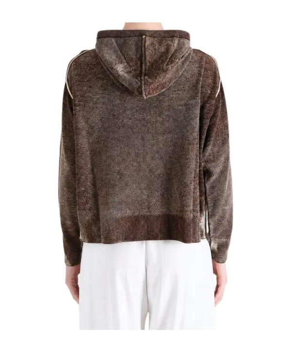 DIESEL® Reverse-print Hooded Cardigan In Wool