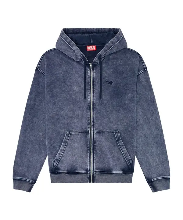 DIESEL® S-boxt-hood-zip-den Sweater - Blue