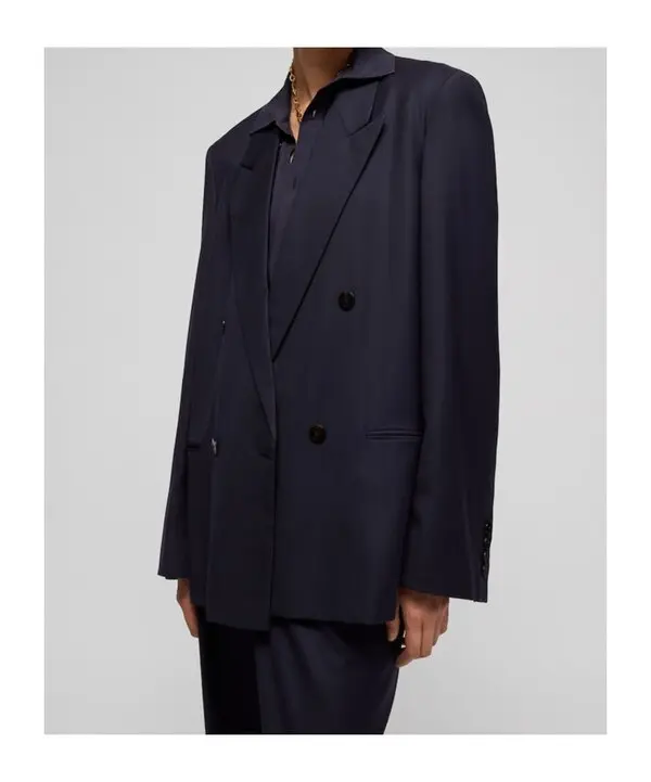 Gucci Light Wool Double-breasted Blazer - Dark Blue
