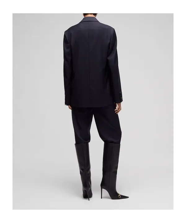 Gucci Light Wool Double-breasted Blazer - Dark Blue
