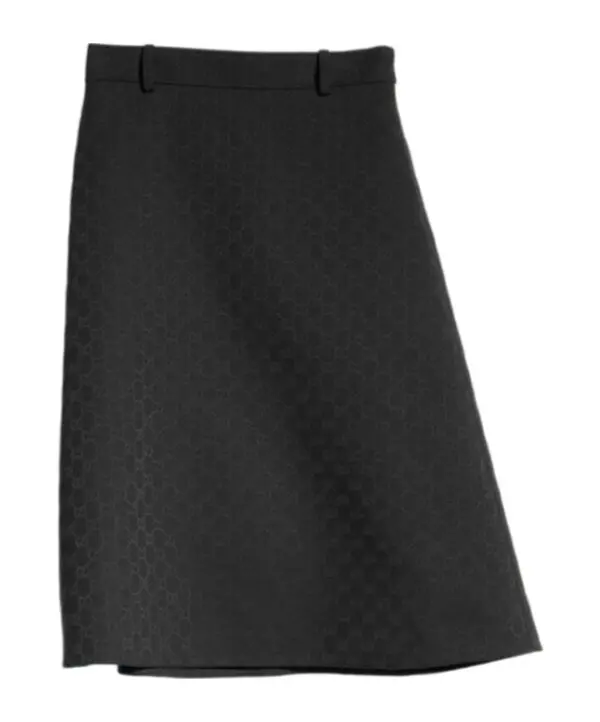 Gucci Gg Cotton Blend Midi Skirt