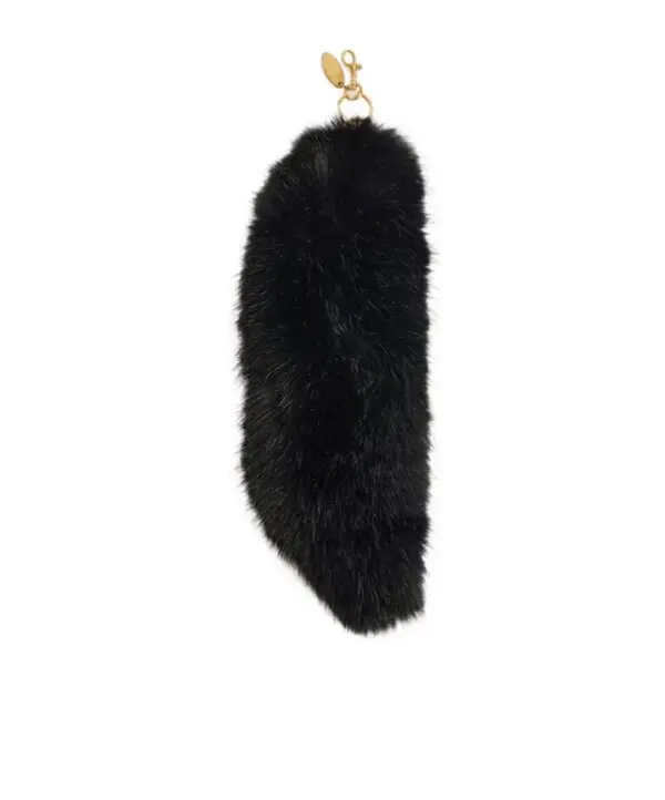 Balenciaga Charm/keychain Faux Fur Tail - Black