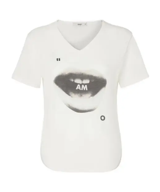 Fendi Ivory Jersey T-shirt With Ti Amo Print