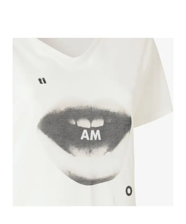 Fendi Ivory Jersey T-shirt With Ti Amo Print