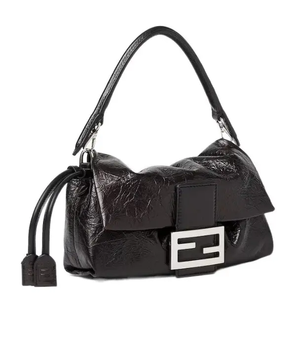 Fendi Baguette Soft Small Crackled Leather Mini-bag