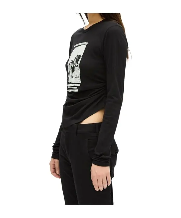 ANN DEMEULEMEESTER Dot Ruched T-shirt