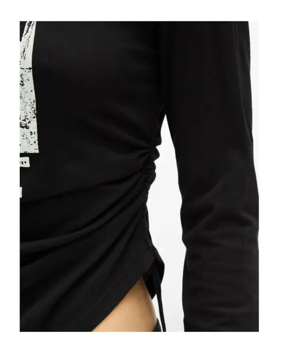 ANN DEMEULEMEESTER Dot Ruched T-shirt