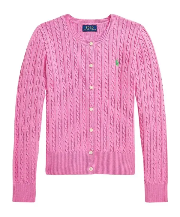 Polo Ralph Lauren Long-sleeved Knitted Cardigan With Logo Embroidery