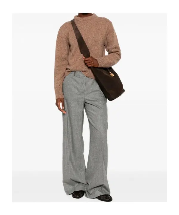 Peserico Wide-leg Melange Trousers