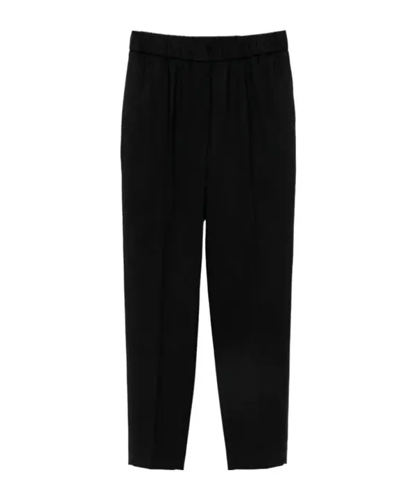 Peserico Elasticated Waistband Pressed Crease Trousers