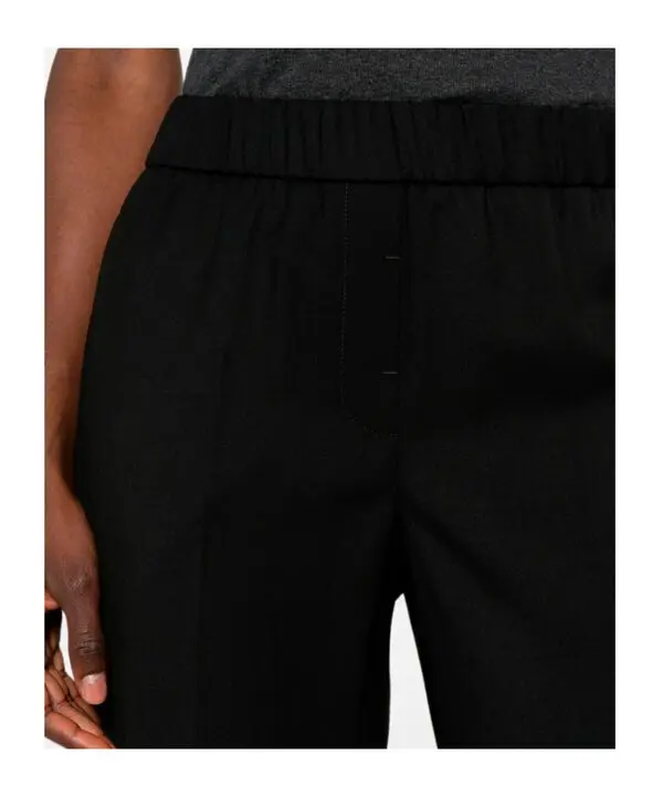 Peserico Elasticated Waistband Pressed Crease Trousers