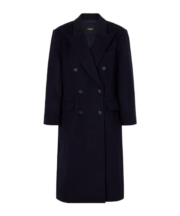 Theory Dark Blue Wool Coat