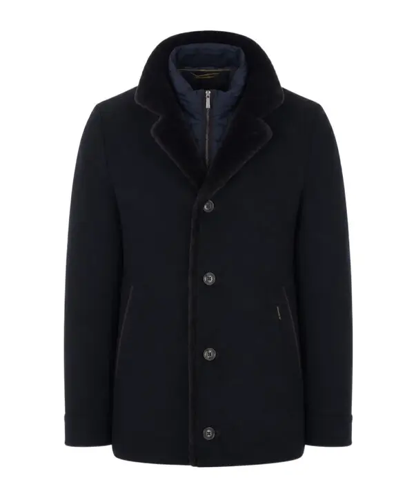 MOORER Long Sleeve Jacket With Collar