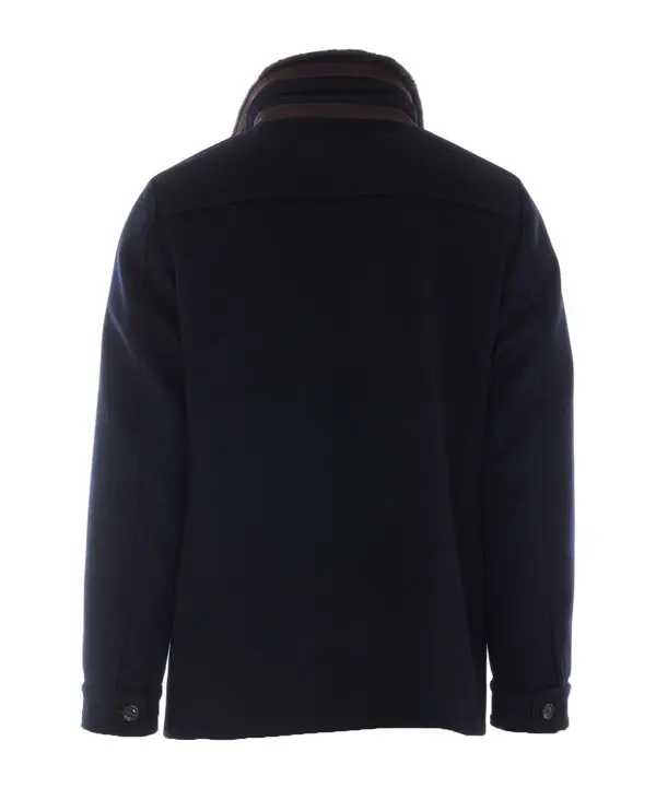 MOORER Long Sleeve Jacket With Collar
